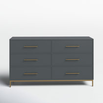 Modern Contemporary Dorinda Groove Handle Wood 3 Drawer Dresser AllModern